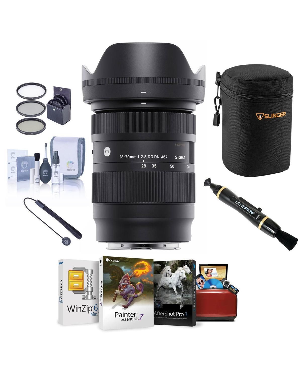 28-70mm f/2.8 DG DN Contemporary Lens for Sony E, Bundle with Corel Mac ...