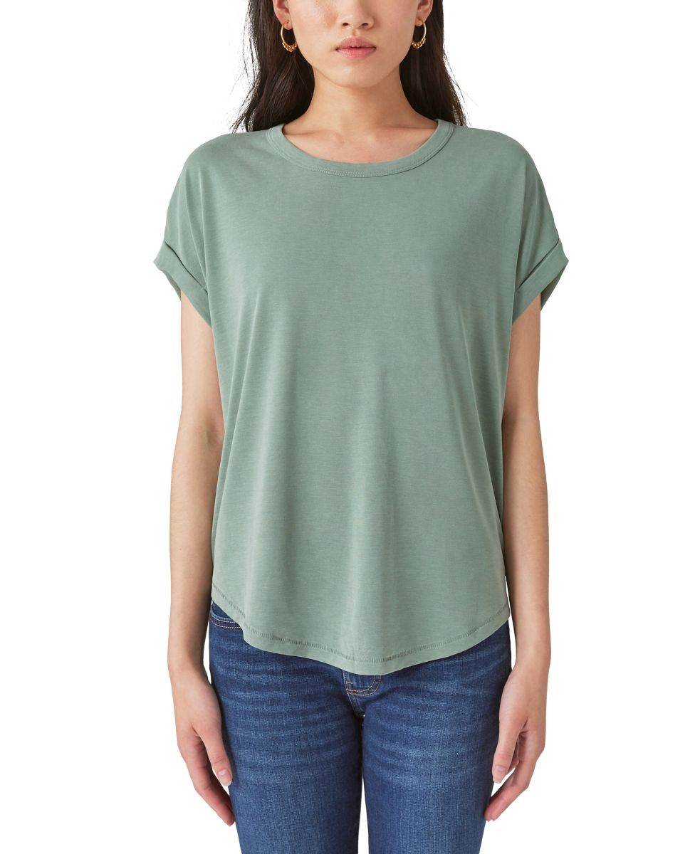 Women's Short Sleeve Sandwash Dolman Tee Die besten Deals und ...