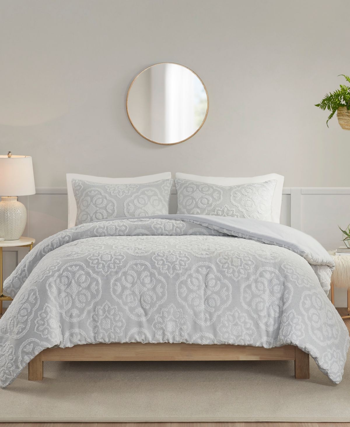 Everly Woven Medallion 3-Pc. Duvet Cover Set, Full/Queen Deals and ...