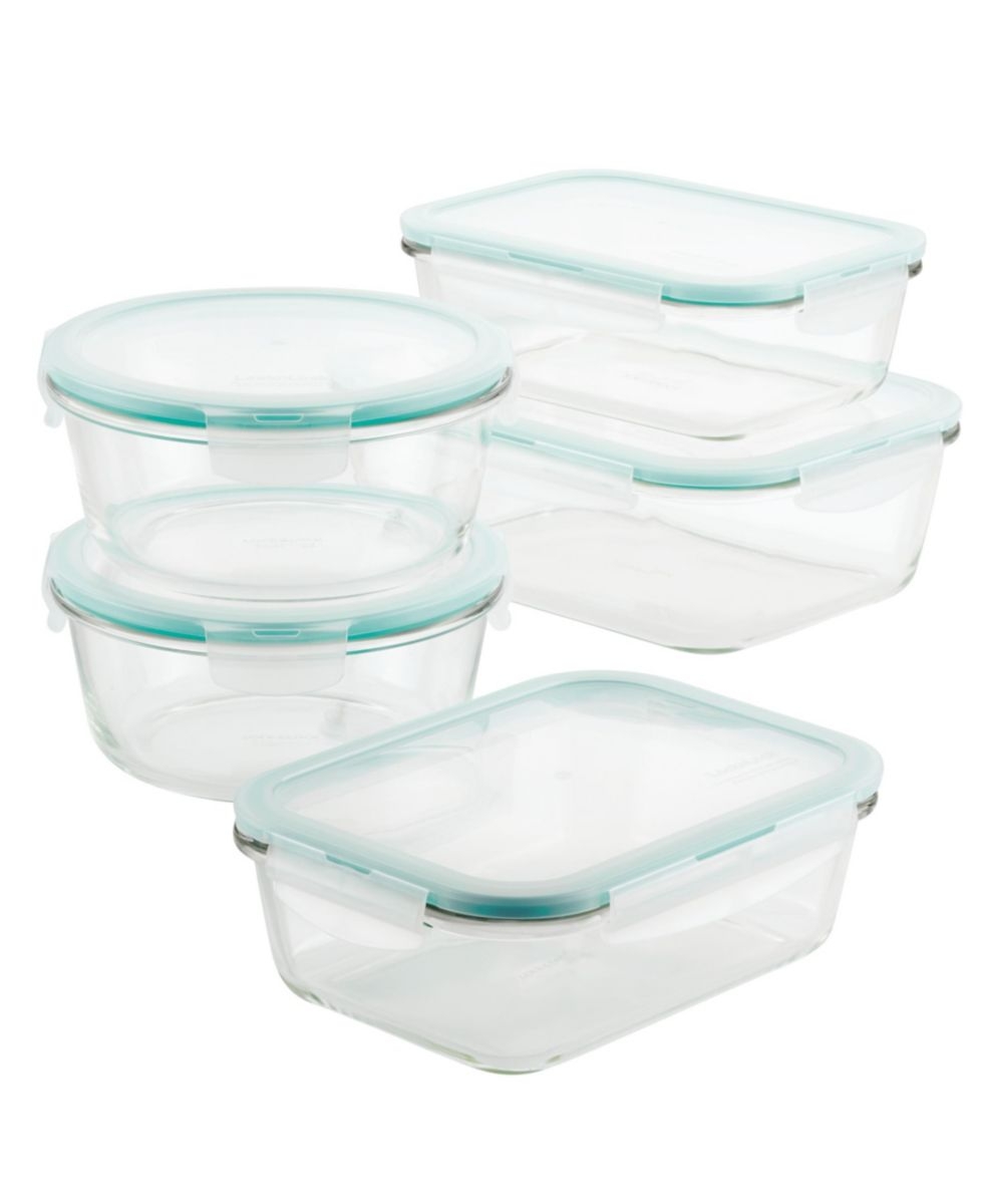 Lock n Lock Purely Better Glass 10-Pc. Food Storage Container Set Best ...