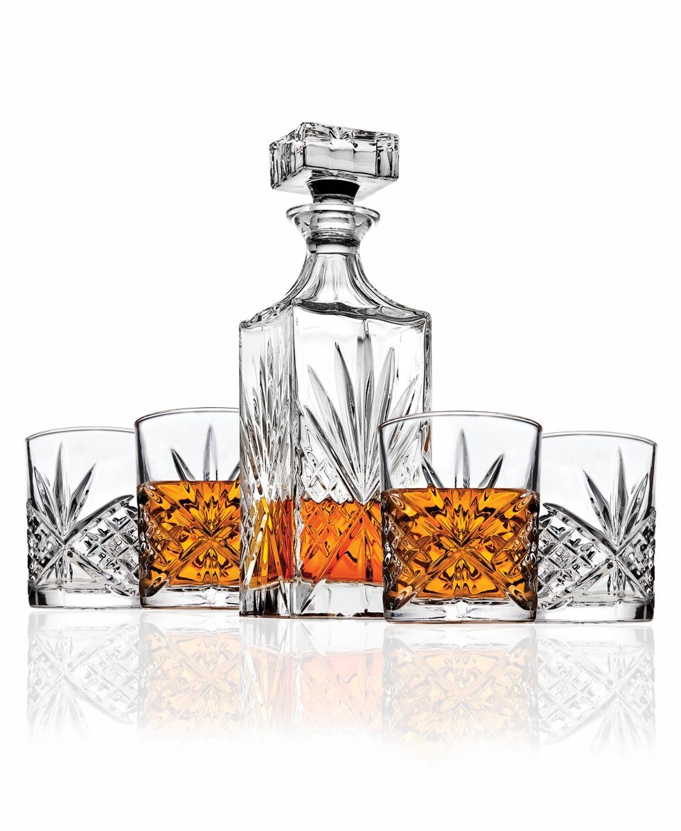 Godinger Dublin Crystal 5 Piece Decanter Whiskey Set Best Deals and ...