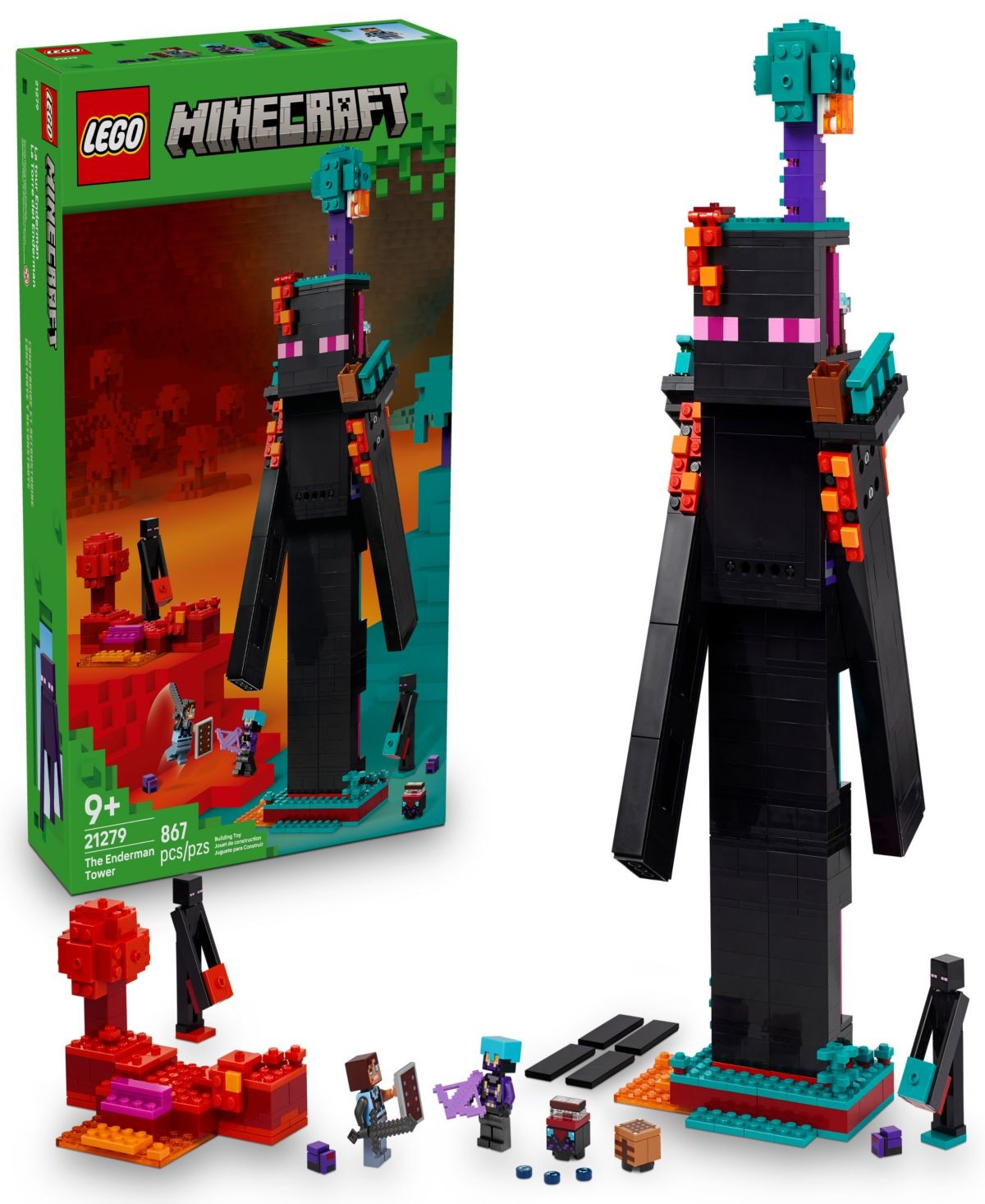 Minecraft the Enderman Tower 21279 Toy Building Set, 867 Pieces Deals ...