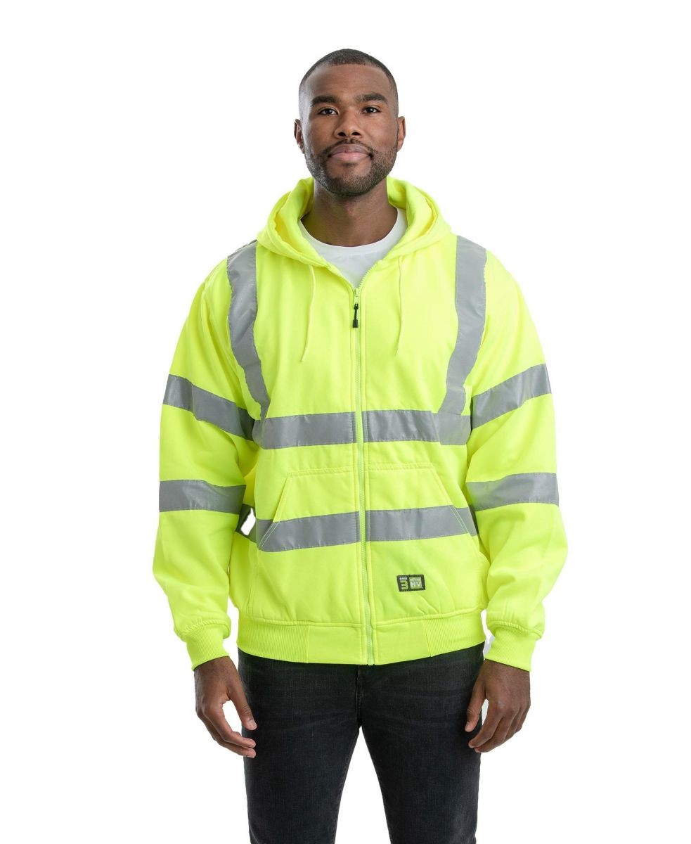 Men's Hi Vis Class 3 Thermal-Lined Hooded Sweatshirt Big & Tall Best ...