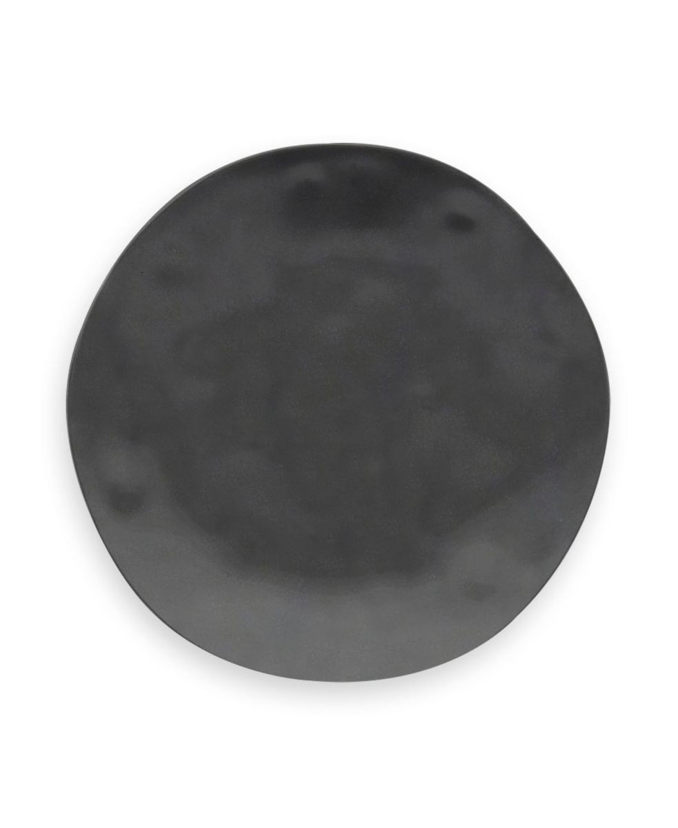 Tarhong Planta Matte Black Melamine Dinner Plates, Set Of 6 - Black ...