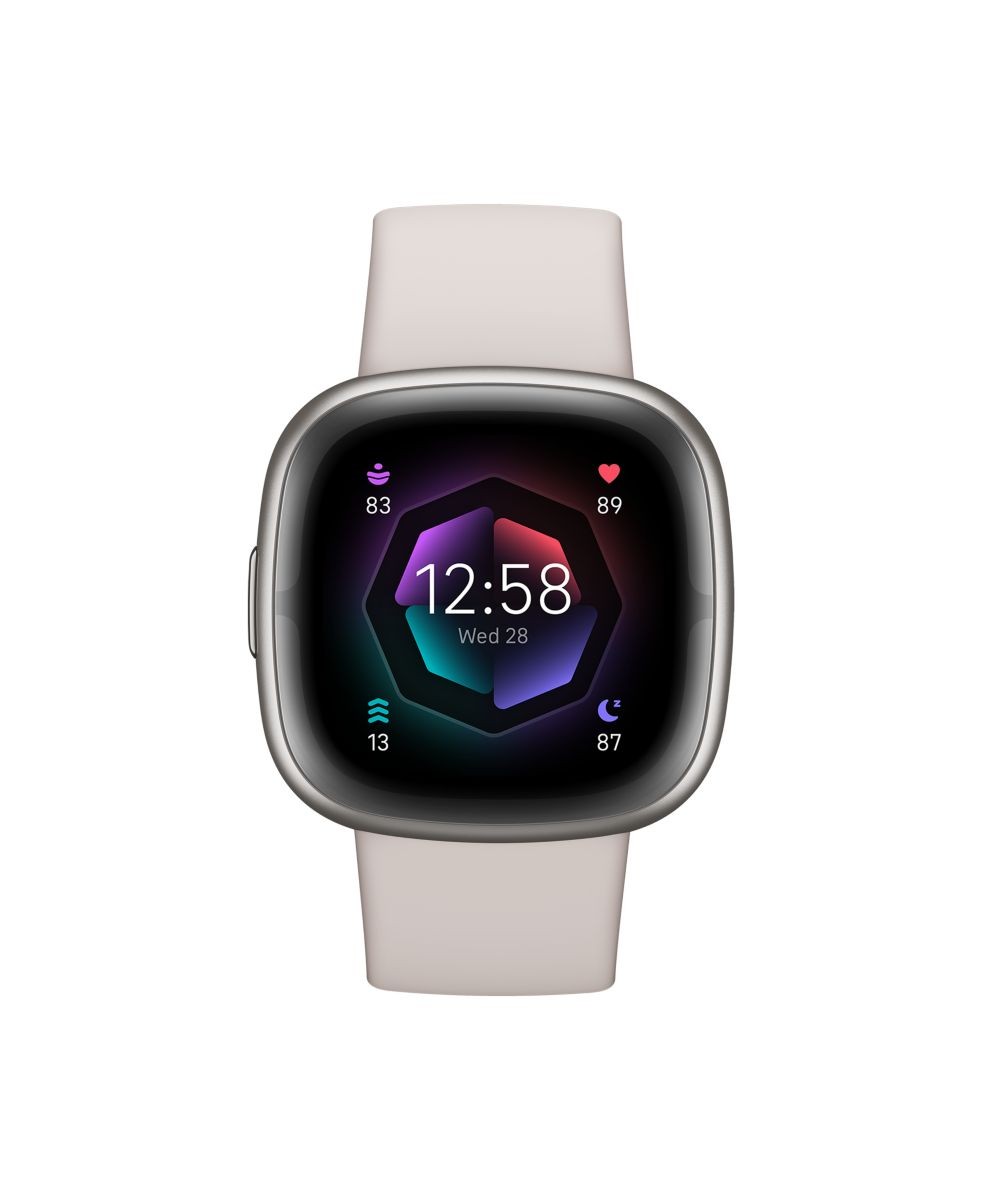 Fitbit Sense 2 Lunar White Platinum Smartwatch, 39mm - Lunar White ...