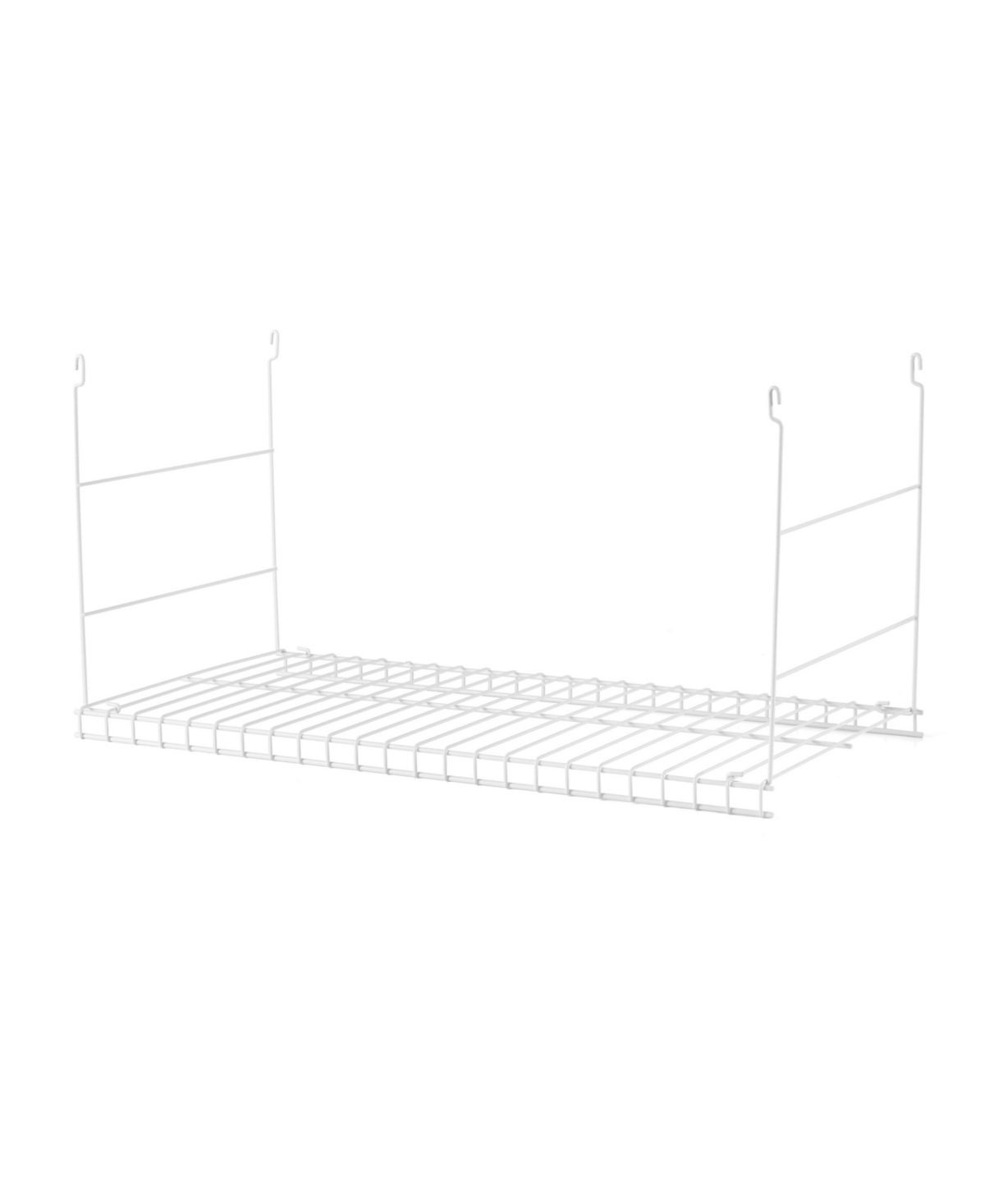 24 In Universal Closet Steel Wire Added Storage Hanging Shelf, White ...