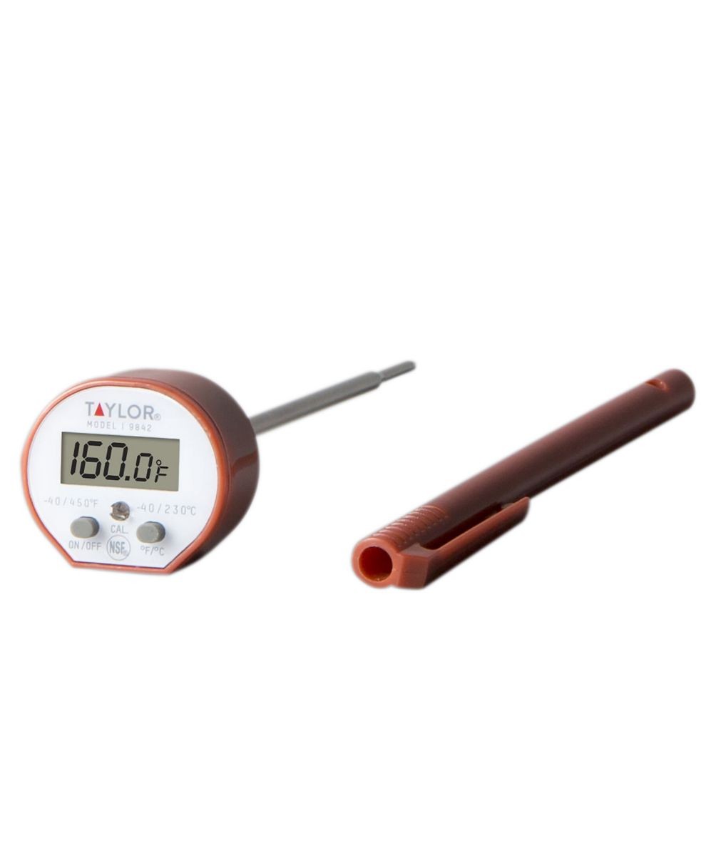 Taylor Water-Resistant Digital Instant Read Cooking Thermometer - Red ...
