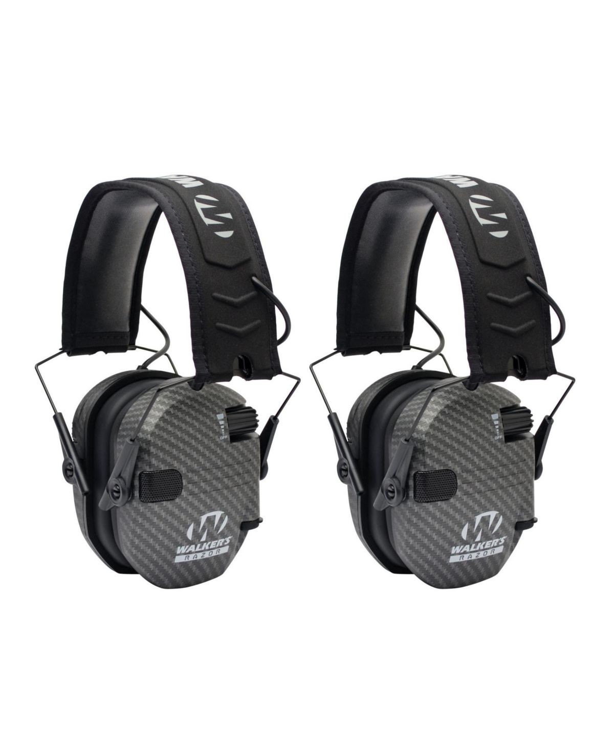 Walker's Razor Slim Electronic Shooting Muffs 2-Pack Bundle (Carbon ...