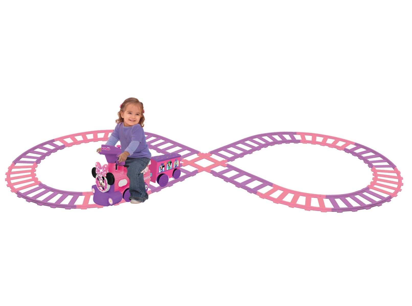 Kiddieland Disney Minnie Mouse Ride On Motorized Train With Track ...