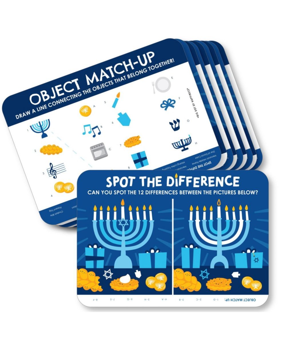 Hanukkah Menorah - 2-in-1 Chanukah Holiday Party Activity Duo Games ...