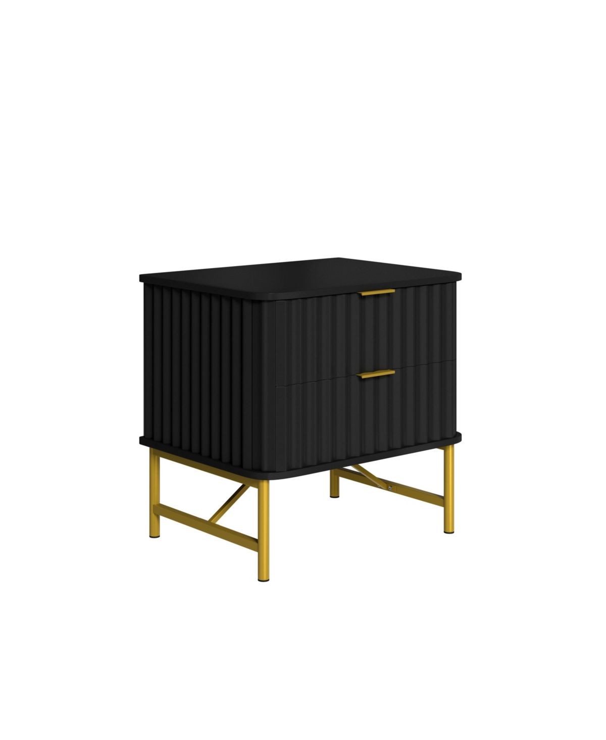 2-Drawer Nightstand with Metal Base Deals and Price History at ...