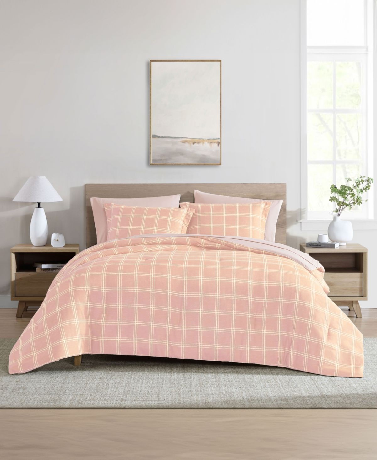 Grid Plaid Reversible 5-Pc. Comforter Set, Twin Deals and Price History ...
