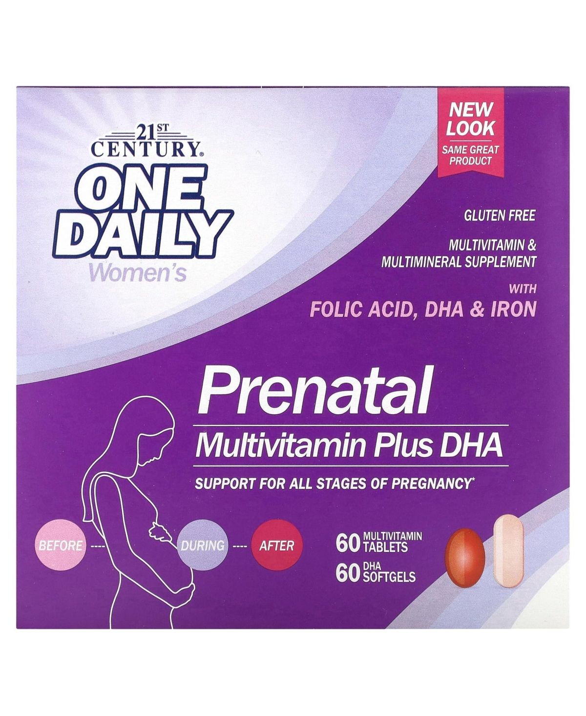 Prenatal Multivitamin Plus DHA 2 Bottles - 60 Tablets / 60 Softgels Deals and Price History at ...