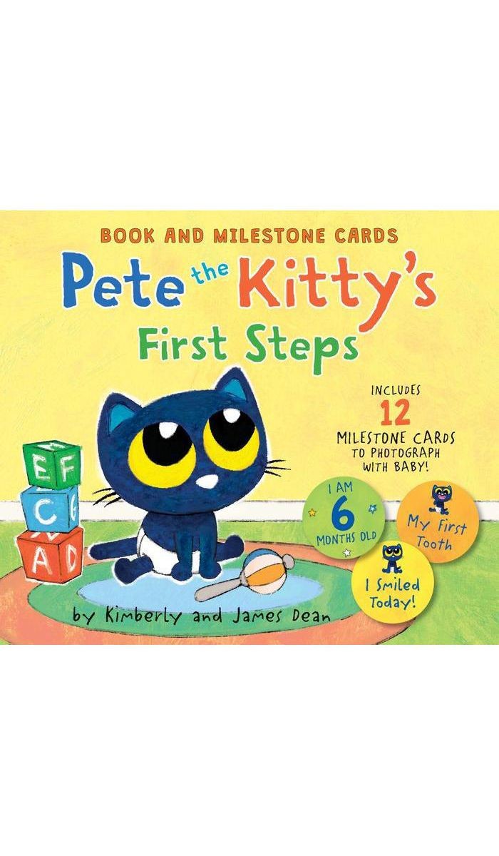 Pete the Kitty's First Steps- Book and Milestone Cards by James Dean ...
