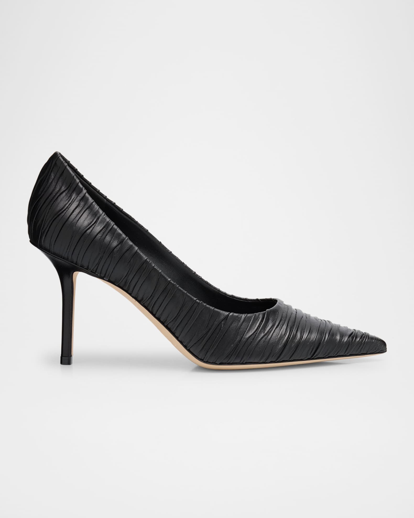 Love 85mm Pleated Leather Pumps Deals and Price History at JoinHoney ...