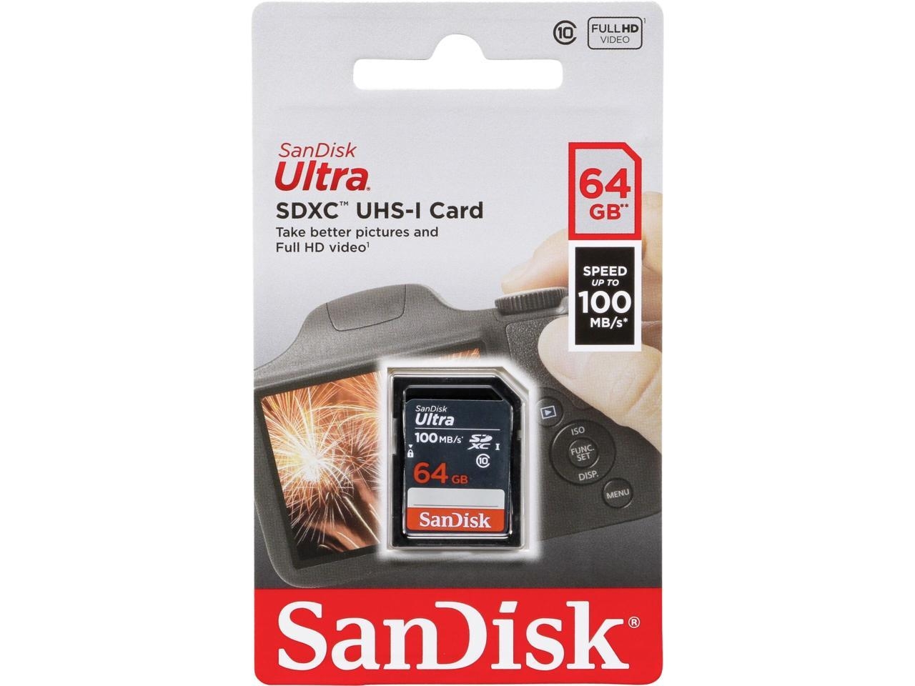 SanDisk SDSDUNR-064G-GN3IN CVK 64GB 9pin SDXC r100MB/s C10 UHS-I ...