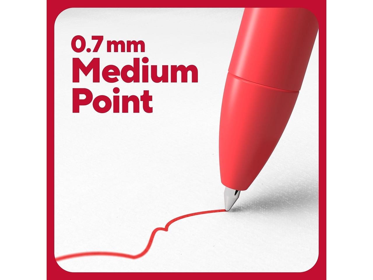 TRU RED Retractable Quick Dry Gel Pens Med Point 0.7mm Red Dozen ...