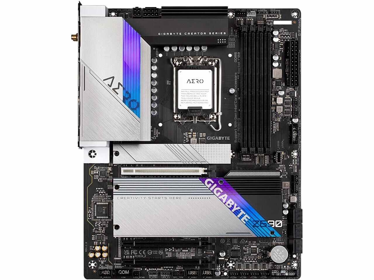 GIGABYTE Z690 AERO G LGA 1700 Intel Z690 ATX Motherboard with DDR5 ...