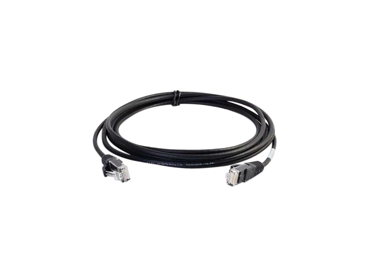 C2G 01098 Cat6 Cable - Snagless Unshielded Slim Ethernet Network Patch Cable, Black (1 Foot, 0. ...