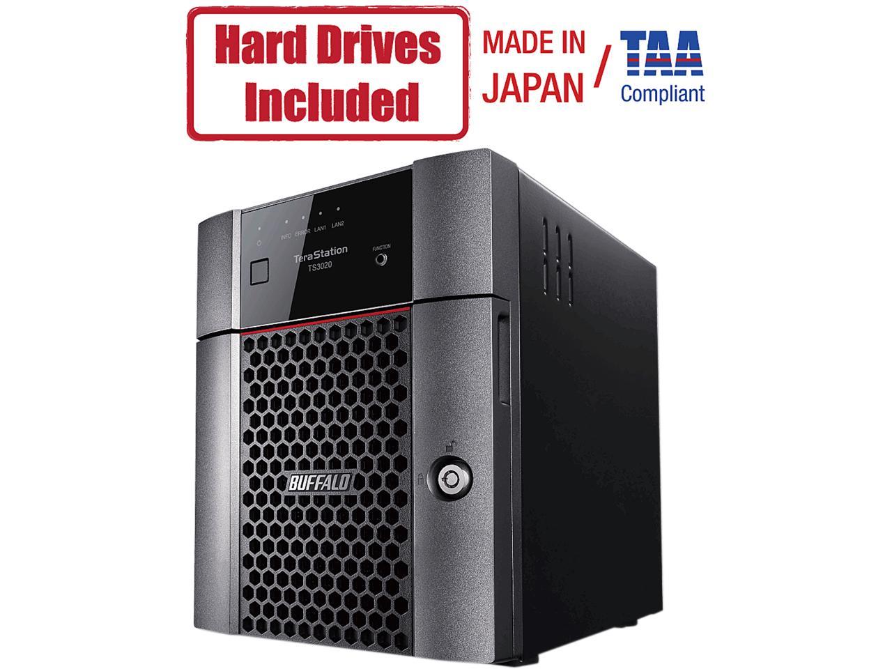 BUFFALO TeraStation 3420 4-Bay SMB 32TB (4x8TB) Desktop NAS Storage w ...