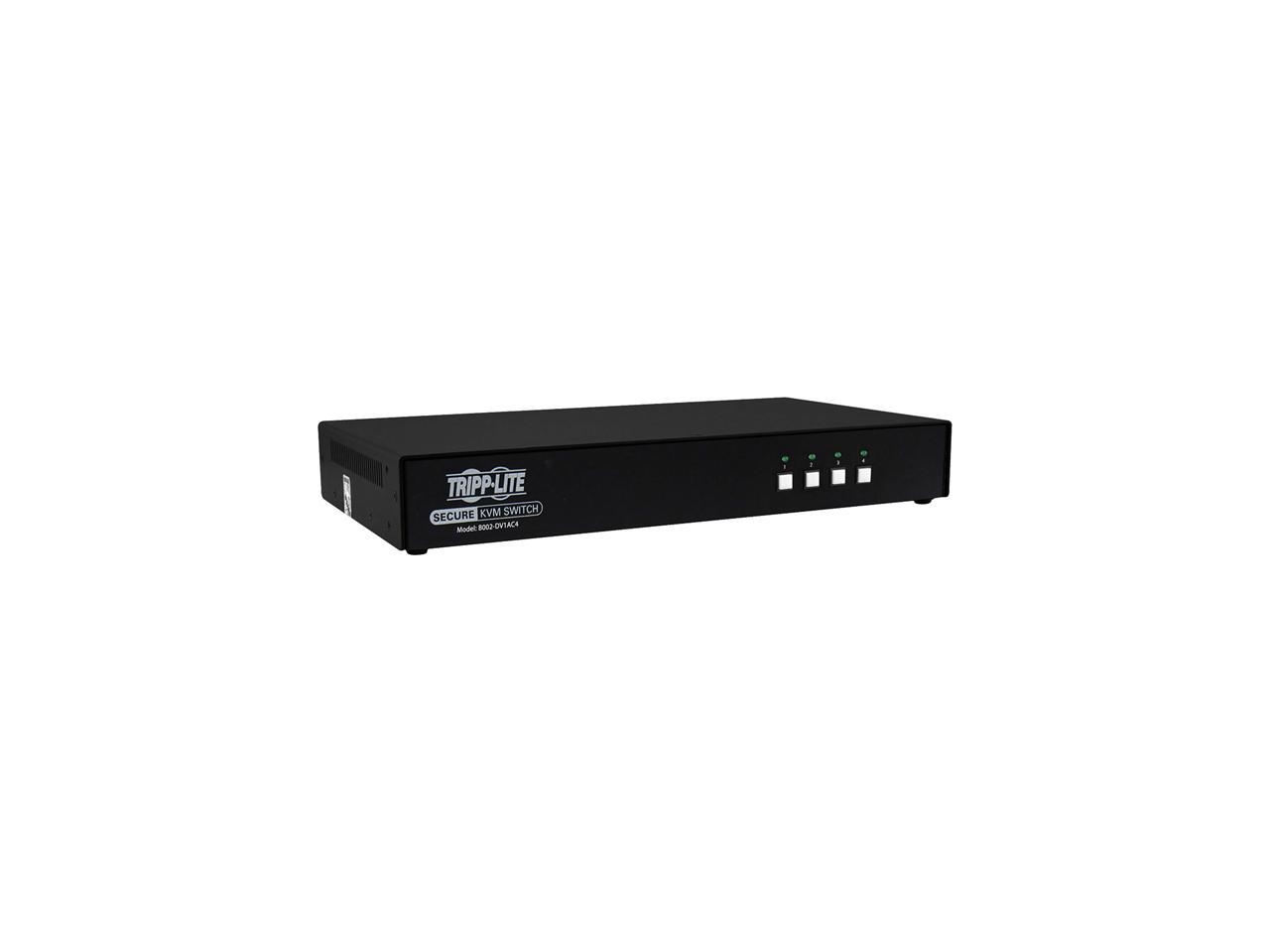 Tripp Lite Secure 4 Port KVM Switch, DVI to DVI, Single Monitor, NIAP ...