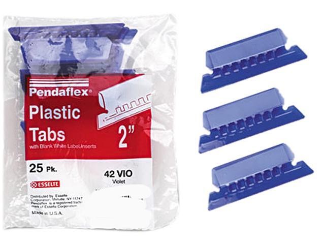 Pendaflex 42-VIO Hanging File Folder Tabs, 1/5 Tab, Two Inch, Violet ...