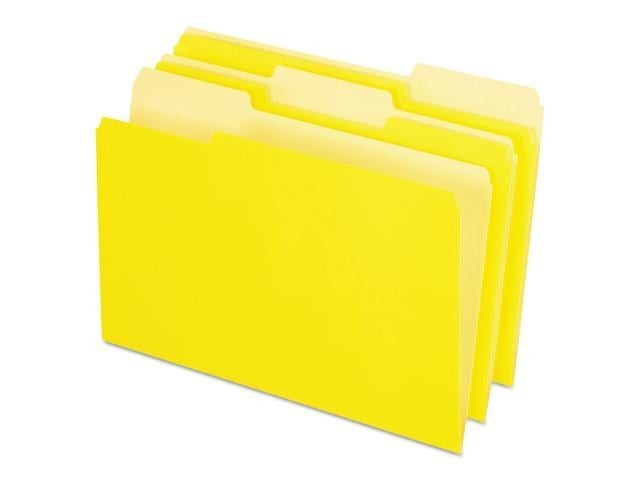 Pendaflex Colored File Folders 1/3 Cut Top Tab Legal Yellow Light ...