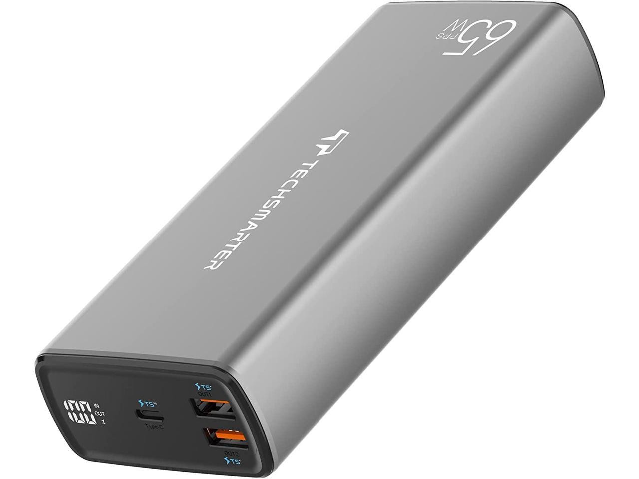 TECHSMARTER 30000mah 65W USB-C PD Power Bank with 45W Samsung Super ...