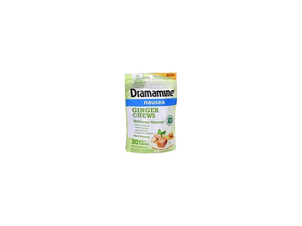 Mejores ofertas e historial de precios de Dramamine Ginger Chews - 20 ...