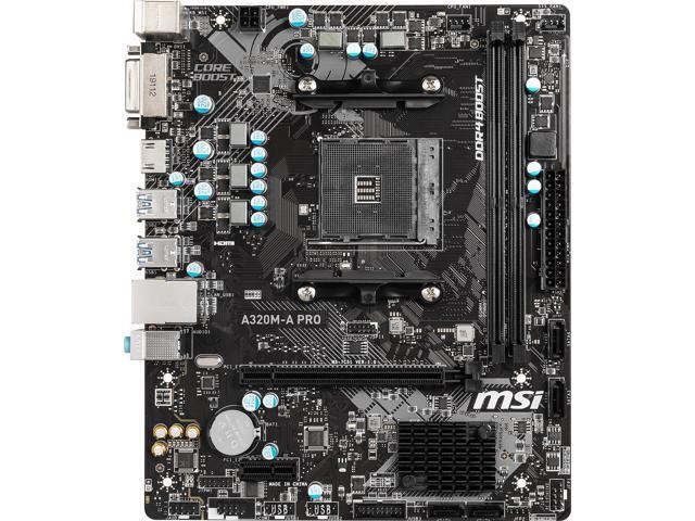 MSI A320M-A PRO AM4 AMD A320 USB 3.0 Micro ATX AMD Motherboard Deals ...