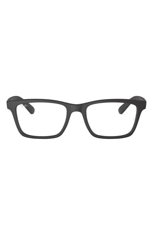 Ray-Ban 53mm Rectangular Optical Glasses in Matte Black at Nordstrom ...