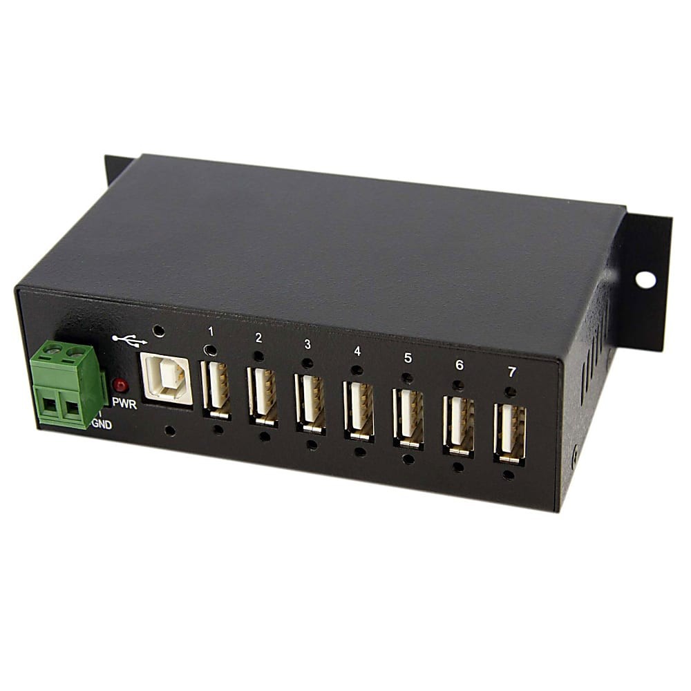 StarTech.com Mountable Rugged Industrial 7 Port USB 2.0 Hub - Add 7 ...