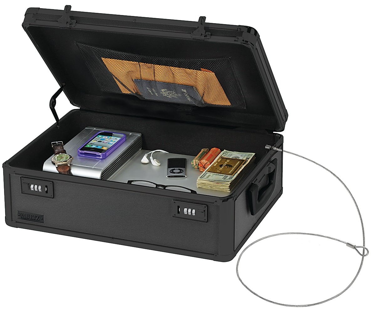 Vaultz® Locking Storage Chest, Medium Size, Black Deals and Price ...