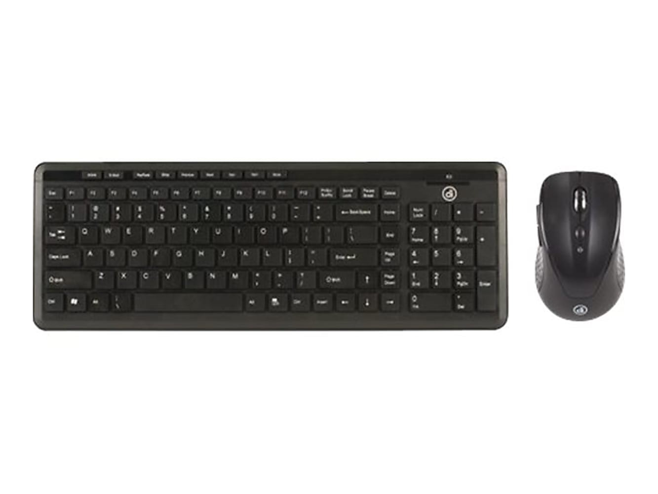 Digital Innovations Wireless Keyboard And EasyGlide Mouse, Black ...