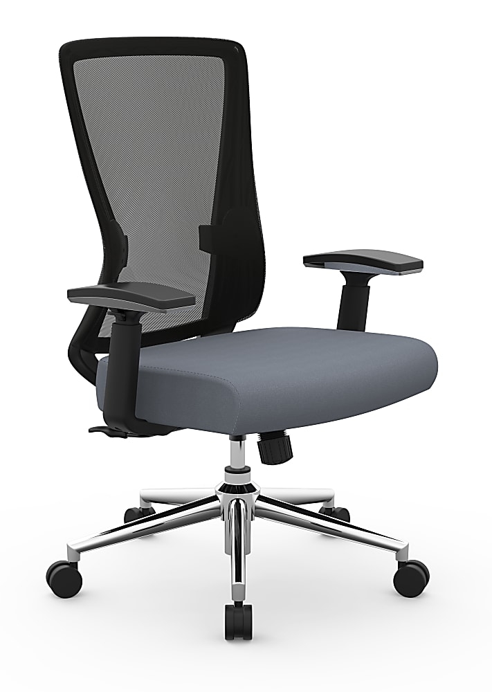 Realspace® Levari Mesh and Vegan Leather Mid-Back Task Office Chair ...
