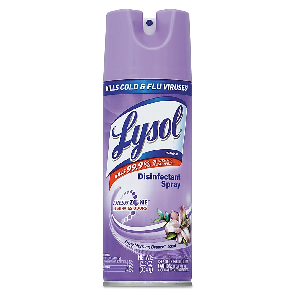 Lysol® Disinfectant Spray, Early Morning Breeze Scent, 12.5 Oz Bottle ...