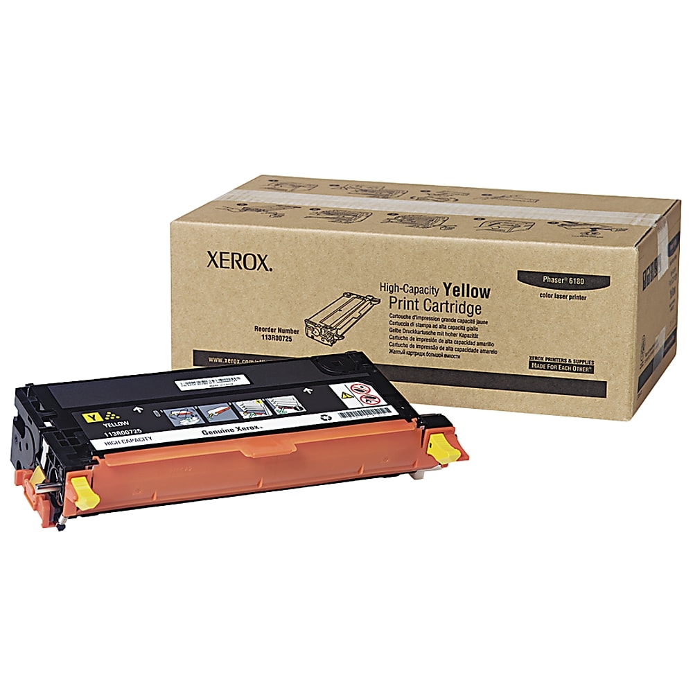 Xerox® 6180/6180MFP Yellow High Yield Toner Cartridge, 113R00725 Deals ...