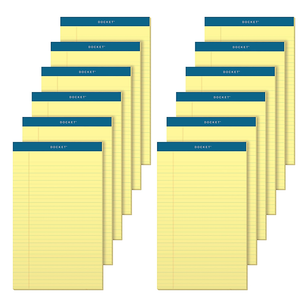 TOPS™ Double Docket™ Writing Pads, 8 1/2"" x 14"", Legal Ruled, 50 ...