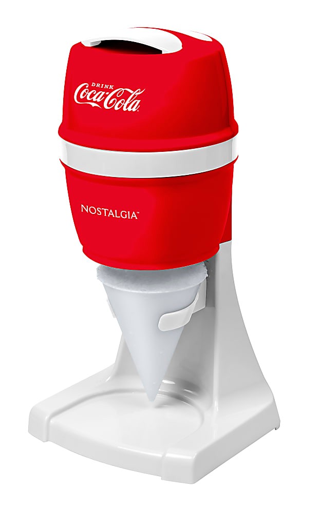 Coca-Cola CKESHVICE2CR Electric Shaved Ice & Snow Cone Maker, 6-1/4"" x ...