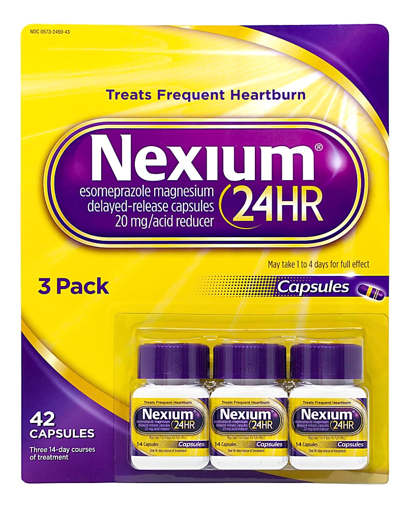 Nexium 24-Hour Delayed Release Acid Reducer Capsules, 14 Capsules Per ...