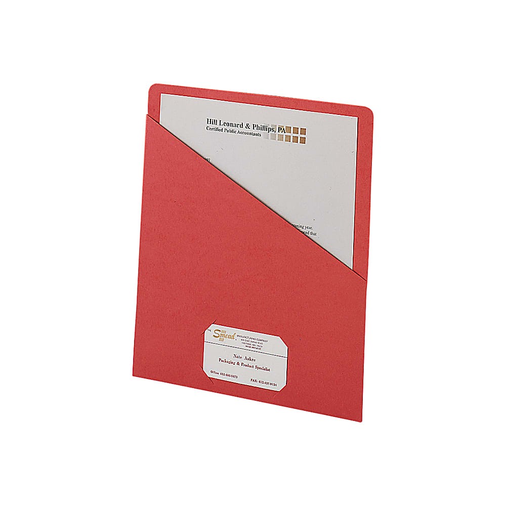 Smead® Slash File Jackets Convenience Pack, 9 1/2"" x 11 3/4"", Red ...