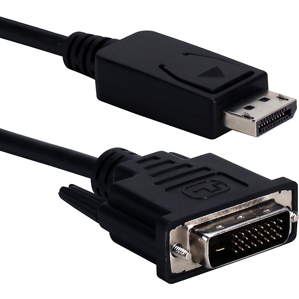 QVS 6ft DisplayPort to DVI Digital Video Cable - 6 ft - First End: 1x ...