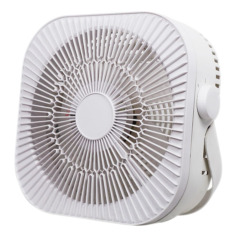 Optimus 2-Speed 40W 12” Box Fan, 4-5/16”H x 13-1/4”W x 12-5/8”D, White ...
