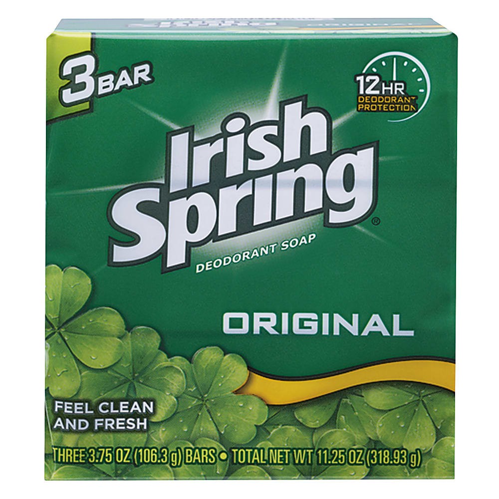 Irish Spring® Solid Hand Soap, Clean Fresh Scent, 3.75 Oz, 3 Bars/Pack ...