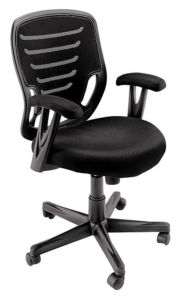 Realspace® Radley Mesh Mid-Back Task Office Chair, Black, BIFMA ...