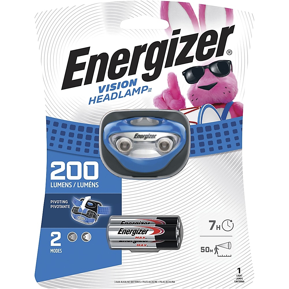 Energizer Vision LED Headlamp - LED - 100 lm Lumen - 3 x AAA - Battery ...