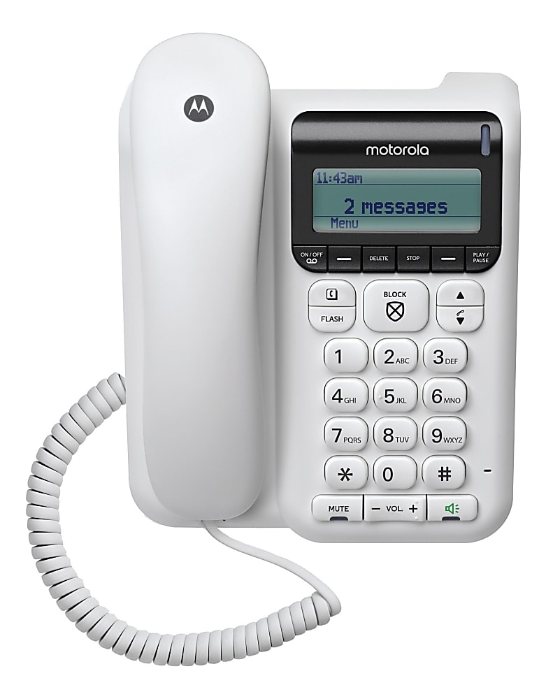 Motorola® CT610 Corded Telephone With Digital Answering Machine Deals ...