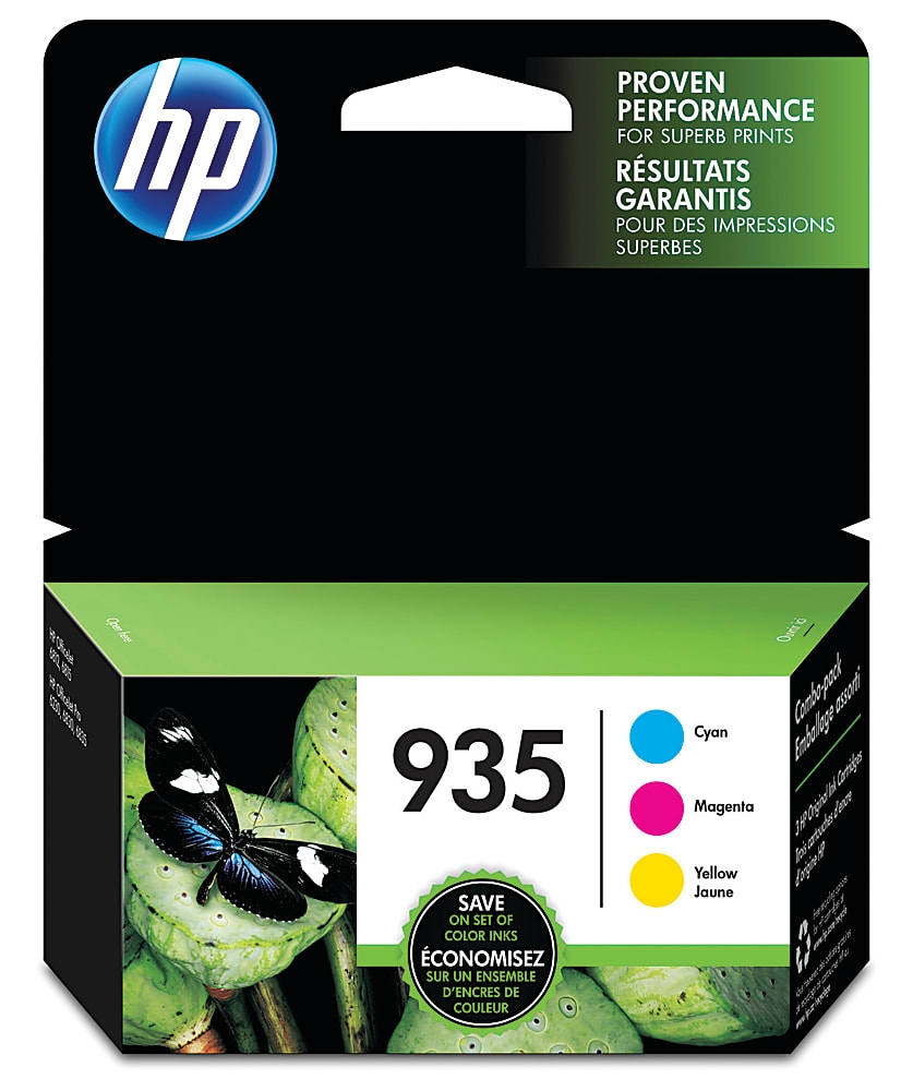 HP 935 Cyan, Magenta, Yellow Ink Cartridges, Pack Of 3, N9H65FN ...