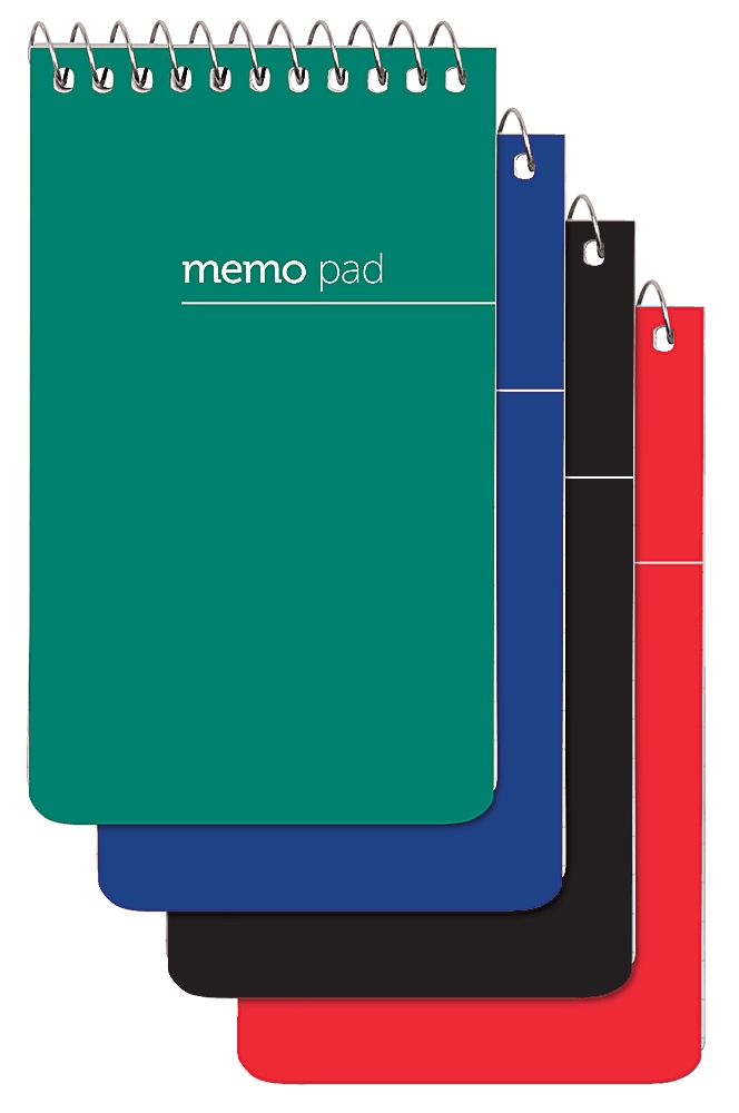 Office Depot® Brand Wirebound Top-Opening Memo Pads, 3" x 5", College ...