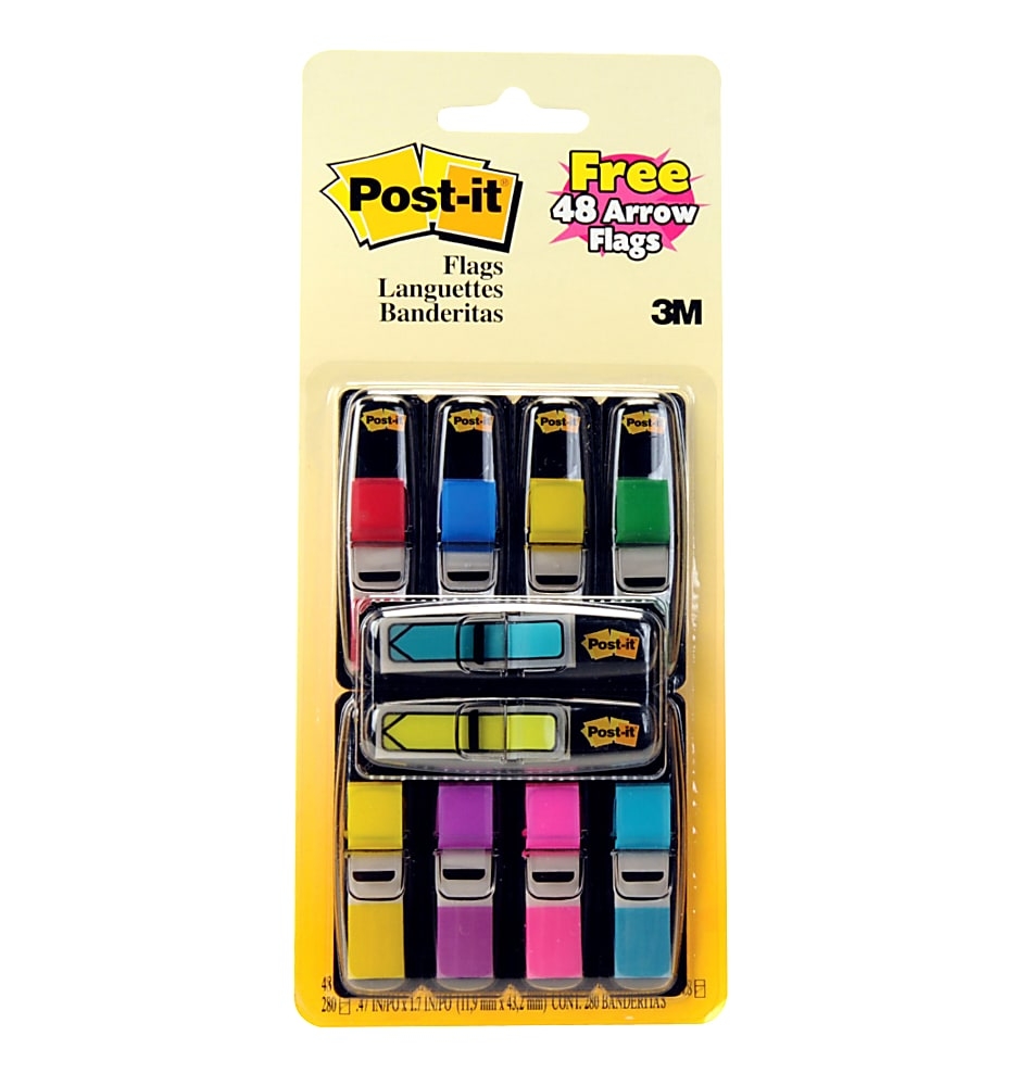 Post-it® Notes Flags With 2 Arrow Flag Pads, Assorted Colors, 35 Flags ...